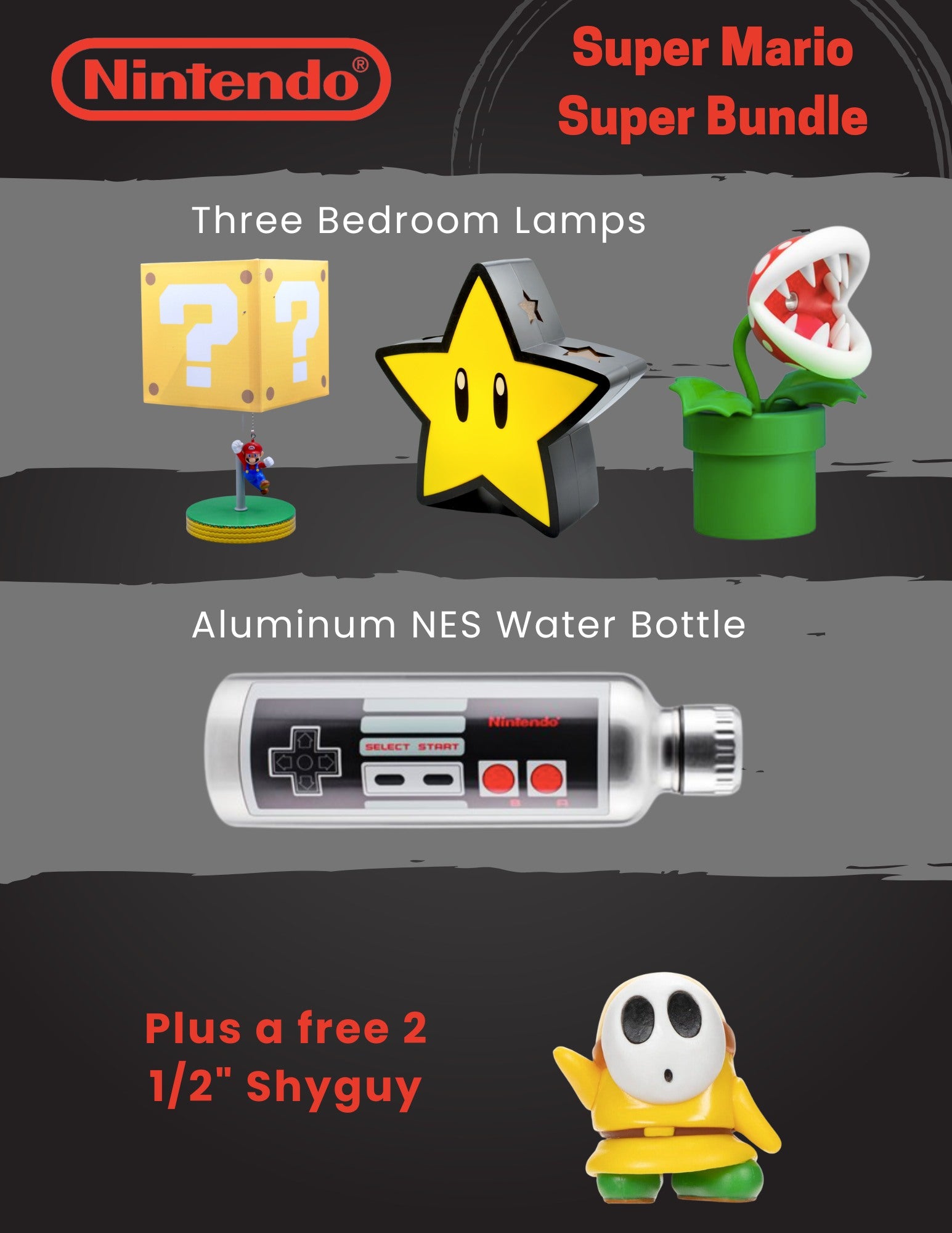 Super Mario Nintendo Bedroom Bundle (Lamps, Nightlights & More!) – The ...